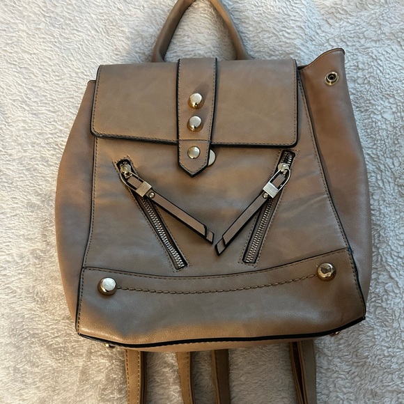 Bags | Tan Backpack | Poshmark